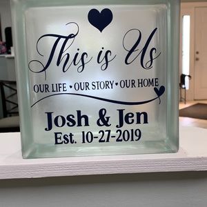 Accents | Custom Light Block With Names And Date | Poshmark